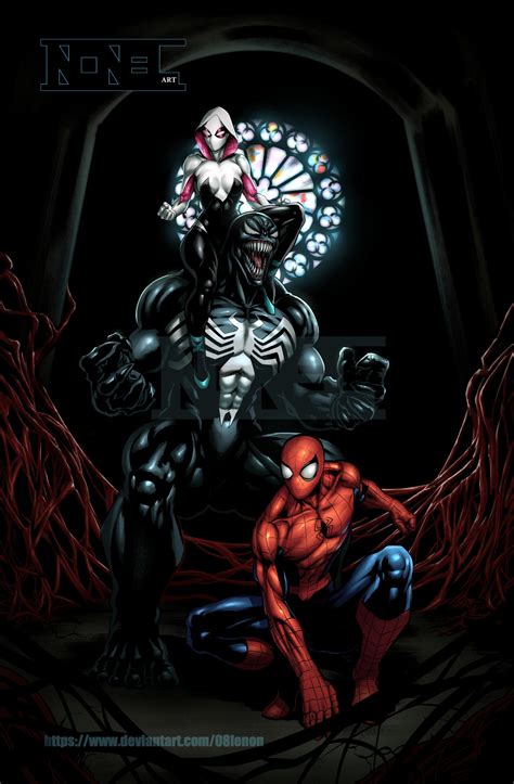Spider Man Venom Spider Gwen By Nonelart On Deviantart