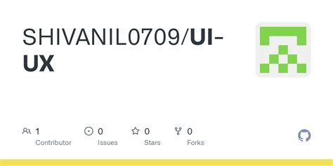 GitHub SHIVANIL UI UX
