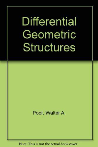 Differential Geometric Structures Poor Walter A 9780070504356