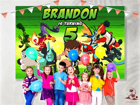 Ben 10 Birthday Backdrop Ben 10 Birthday Party Ben 10 Party Decor