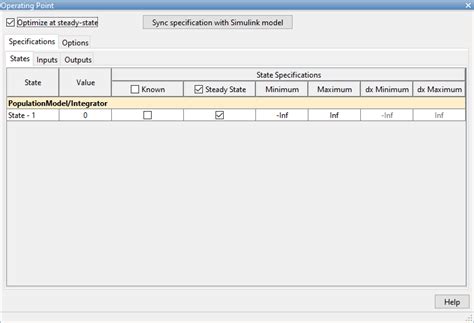 Specify Steady State Operating Point For Response Optimization MATLAB Simulink