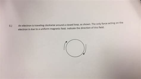 Solved An Electron Is Traveling Clockwise Around A Closed Chegg
