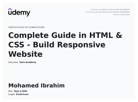 Finished Html And Css Course On Udemy Mohamed Ibrahim F Posted On The