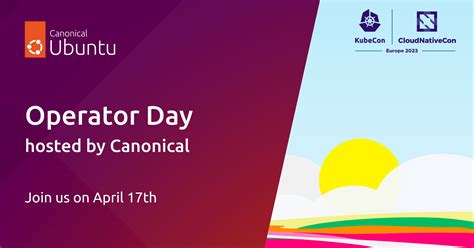juju join us at operator day hosted by canonical at kubecon europe