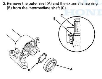 Honda Accord Intermediate Shaft Disassembly Transaxle Honda Accord