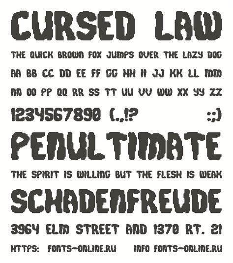 Cursed Law Font