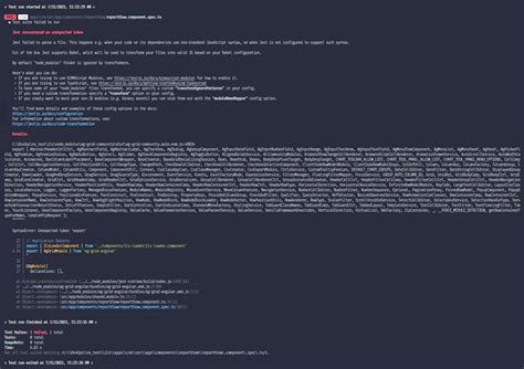 Issues With Unit Tests In An Nx 165 Workspace Angular 16 Ag Grid 30