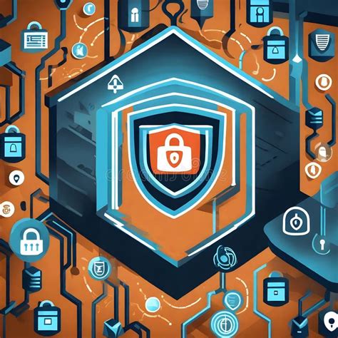 Cyber Security Concept Encryption Stock Illustration Illustration Of Network Circle 304564734