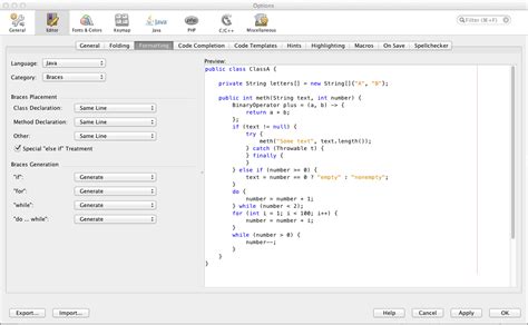 5 java formatting options in netbeans you probably missed