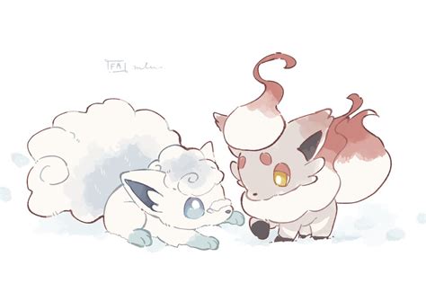 Alolan Vulpix And Hisuian Zorua Pokemon Drawn By Mkt Buizu Miki