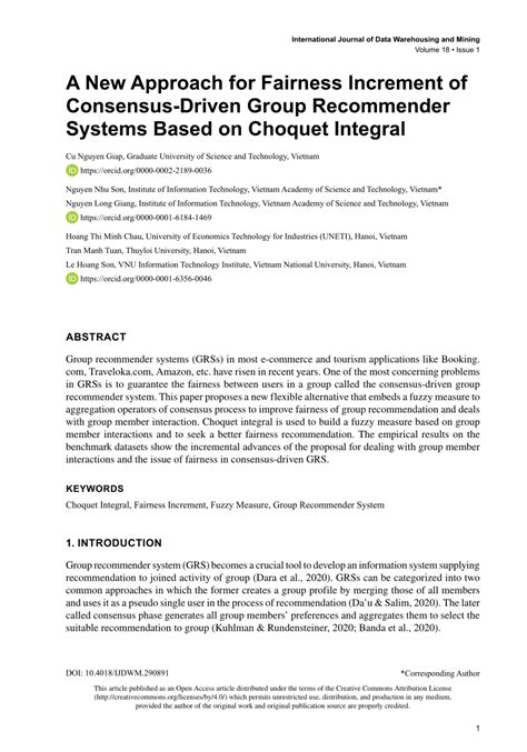 Pdf A New Approach For Fairness Increment Of Consensus Driven Group