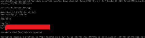 TP Link Firmware Decryption And TP Link C V Cloud Camera