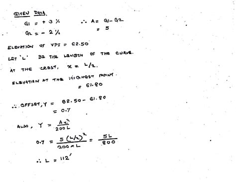 Solved A Crest Vertical Curve Is To Be Designed At The Intersection Of A Course Hero