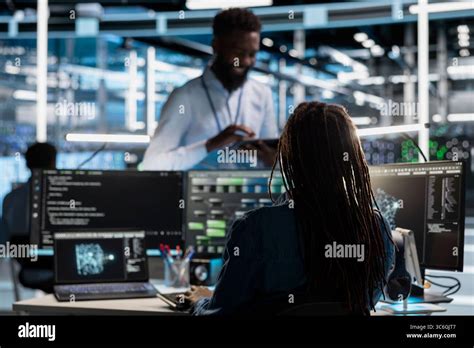 Software Developer In Data Center Uses Ai Technology For Machine