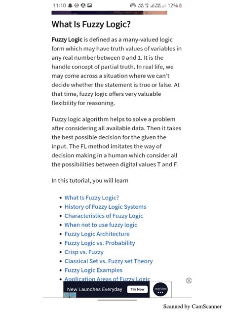 concept of fuzzy logic application ares function pdf