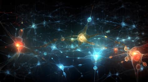 Premium Ai Image Visualization Of A Neuron Synapses Transmitting