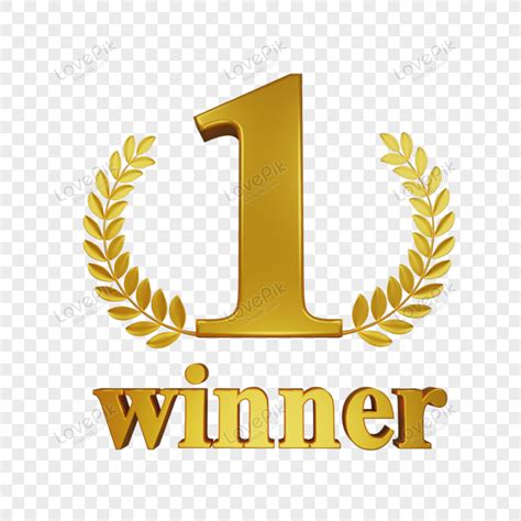 Winner Award Leaf Number 01 3d Rendering 3d Poster 3d Design Graphic
