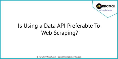 Is Using A Data Api Preferable To Web Scraping