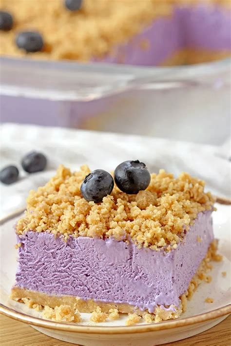 Easy Frozen Blueberry Dessert Refreshing Creamy Frozen Dessert