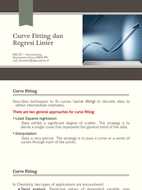 kemometrik curve fit dan regresi linier 01 pdf regression