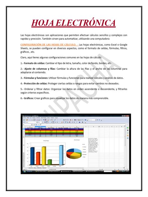 Hoja Electrónica Pdf Microsoft Excel Macro Informática