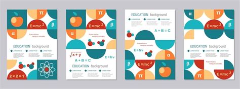 Premium Vector Education Theme Flyer Vector Template Collection