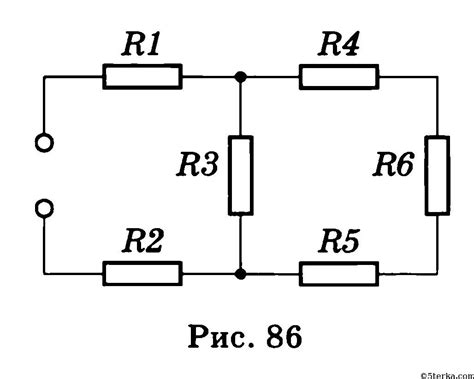 800 н В цепь рис 86 подано напряжение 100 В Сопротивление каждого резистора равно 21 Ом