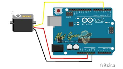 Tutorial 10 Kawalan SERVO Dengan Servo H Library MatGyver