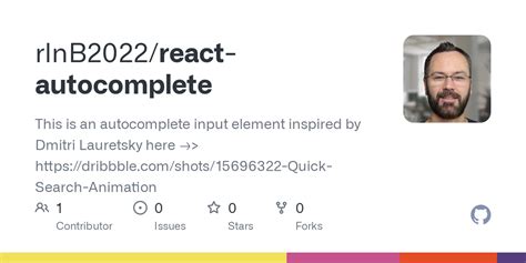 Github Rlnb React Autocomplete This Is An Autocomplete Input Element Inspired By Dmitri
