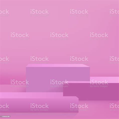 3d 핑크 연단과 최소한의 핑크 벽 장면 3d 연단 최소한의 추상적 인 배경 벡터 0명에 대한 스톡 벡터 아트 및 기타 이미지