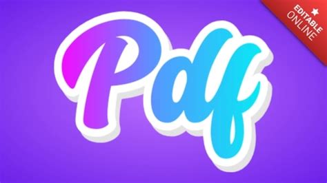 pdf pink blue gradient 3d text effect generator