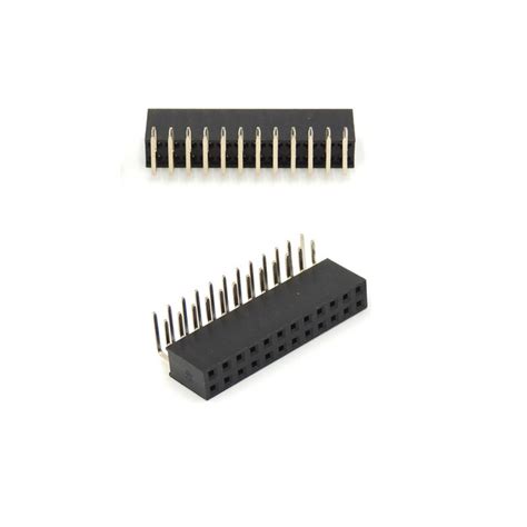 Custom Dual Row Mm Female Header Connector Tht Right Angle