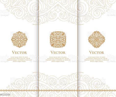 벡터 상징의 집합입니다 우아한 고전적인 요소입니다 보석 아름다움과 패션 산업에 대 한 사용할 수 있습니다 멋진 로고 모노 그램 초대장 전단 메뉴 브로셔 배경 또는 원하는