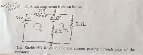 solved 4 a two loop circuit is shown below 3 a use