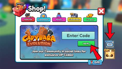 Roblox Коды для Capybara Evolution июль 2025 Roblox Коды для Capybara Evolution июль 2025