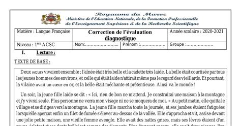 Correction De Levaluation Diagnostique 1acscpdf Docdroid