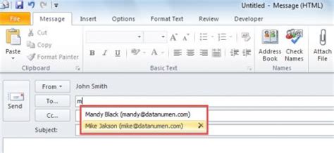 How To Clear Or Add Contacts To Outlook Auto Complete List