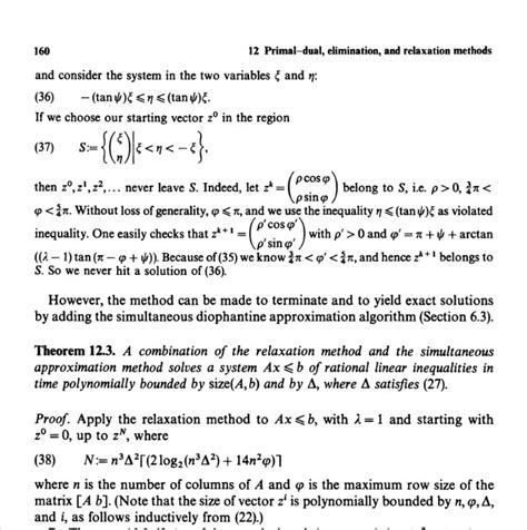 Trigonometry The Relaxation Method In The Linear And Integer
