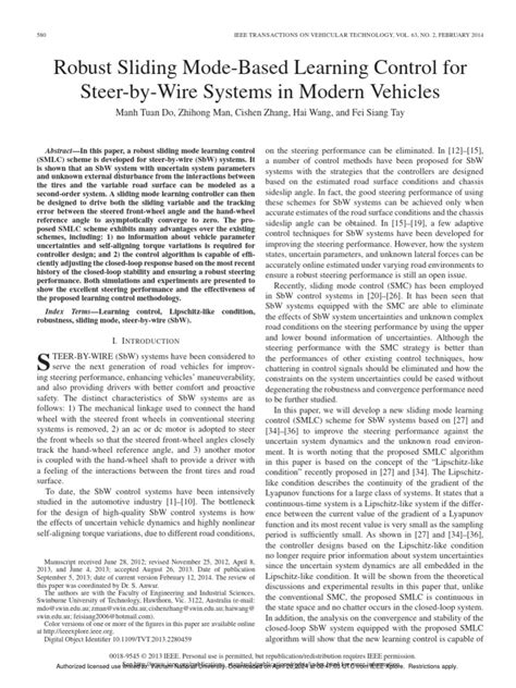 wang 2014 robust sliding mode based learning control for sbw systems