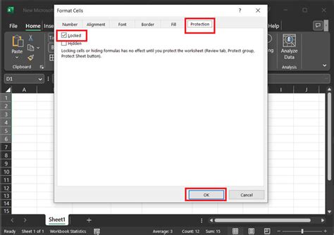 Excel 如何锁定单元格的宽度和高度使其无法调整大小极客笔记
