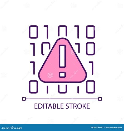 Program Error RGB Color Icon Stock Vector Illustration Of Software Line