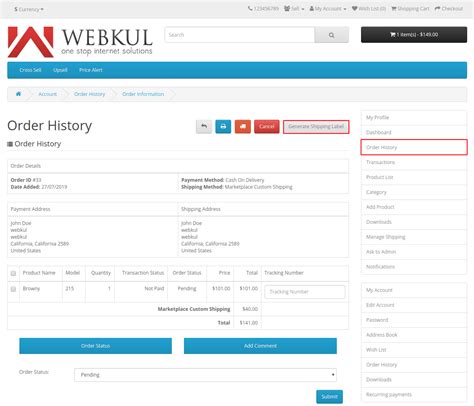 Opencart Marketplace Custom Shipping