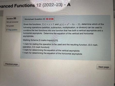 Solved Ctions 122022−23−a Given The Functions Fxx5 And