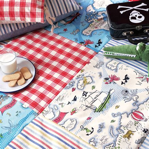 Treasure Map Fabric Cream Sanderson Curtains Upholstery