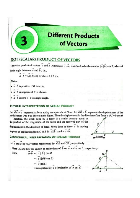 SOLUTION: Everything you need to know about scalar product of vectors - Studypool