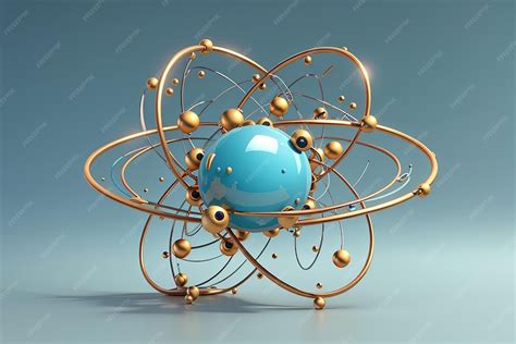 Premium Ai Image 3d Rendering Of Electron Proton Atom Isolated On Background 3d Render