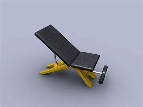 Inclined Excercise Bench 3d Model