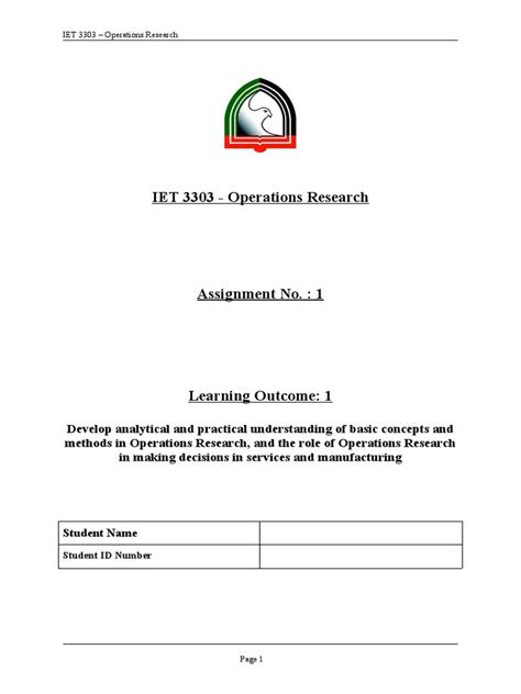 Assignment 1 Clo1 Pdf