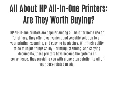 PPT All About HP All In One Printers Are They Worth Buying PowerPoint Presentation ID 12077594