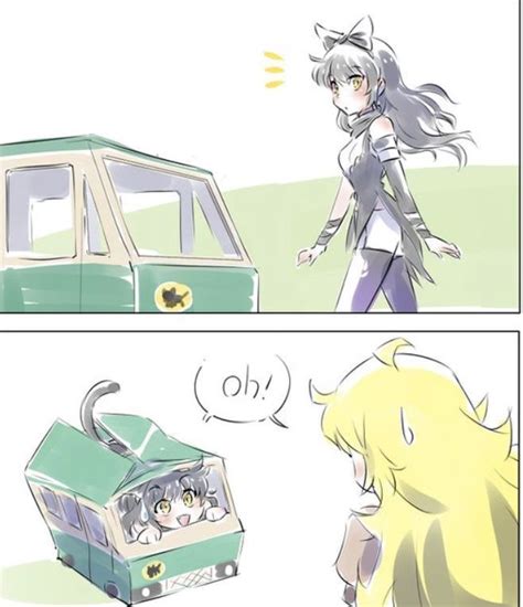 Yang X Blake Rwby Yang Found A Cute Kitty Rwby Anime Rwby Characters Rwby Yang